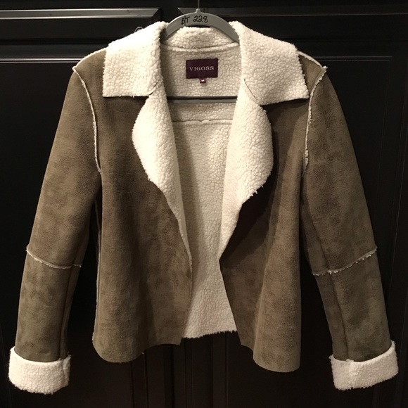 Vigoss | Jackets & Coats | Vigoss Faux Suede Shearling Coat | Poshmark